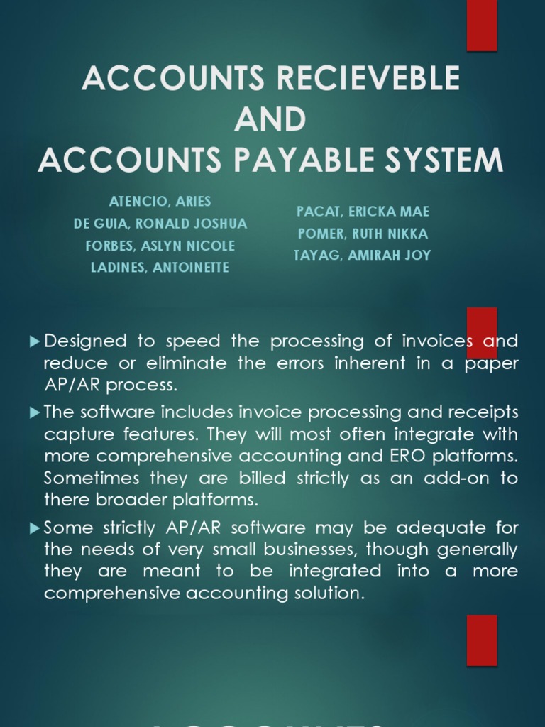Ar AP System | PDF | Accounts Payable | Credit Card