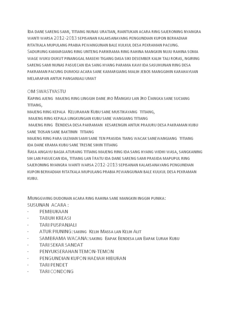 Ida Dane Sareng Sami | PDF | Agama & Spiritualitas