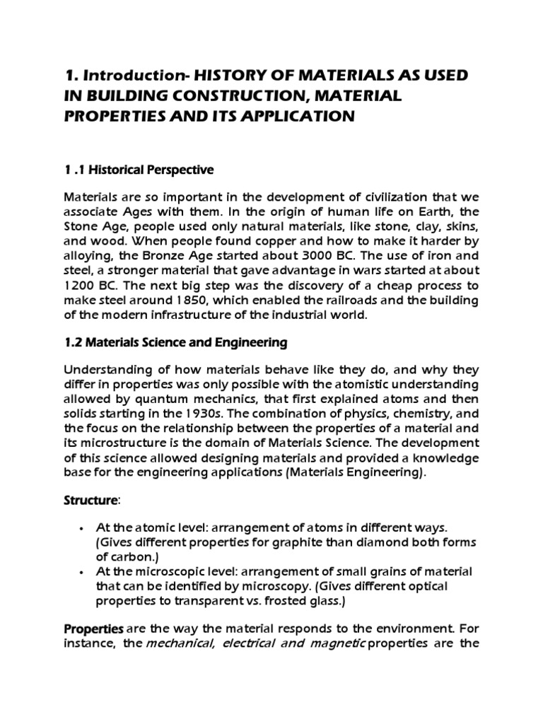 Introduction-History of Materials As Used in Building Construction ...