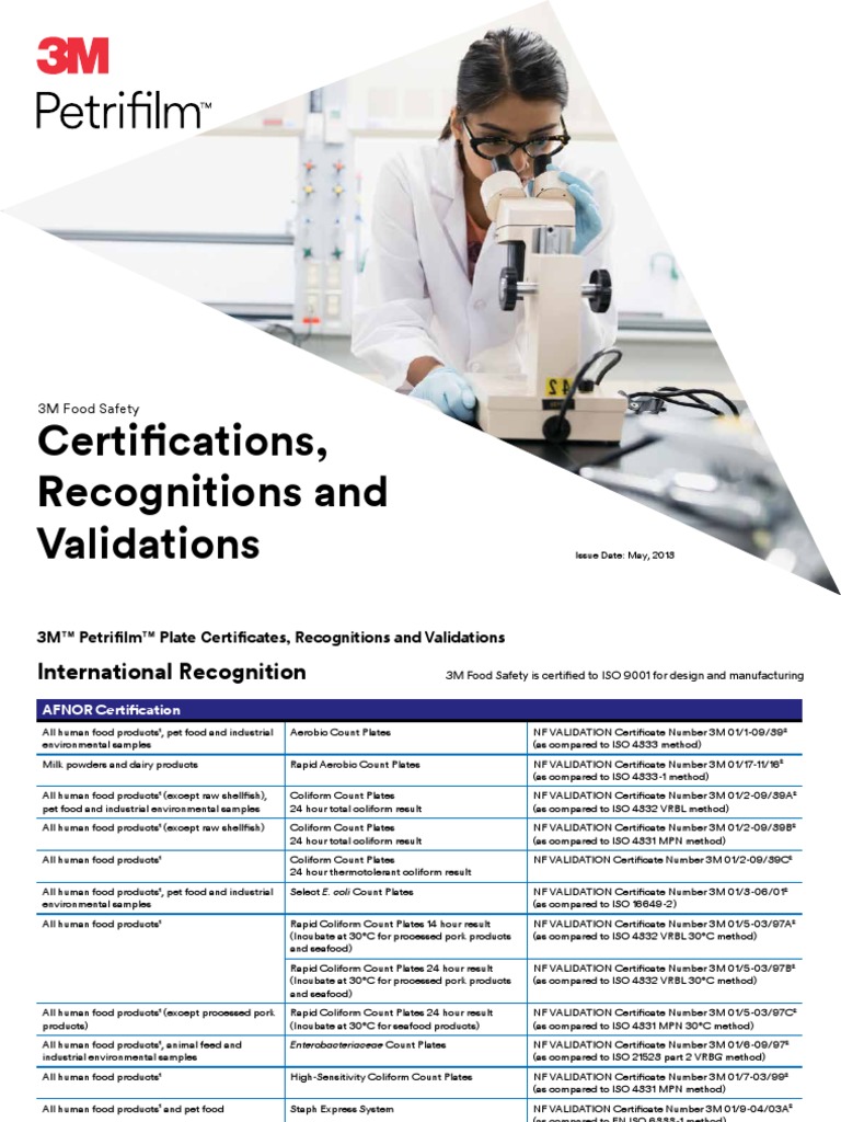 3M Certification Validation & Recognition | PDF | Food Safety | Food ...