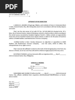 Affidavit of No Relationship Sample | PDF | Affidavit | Document
