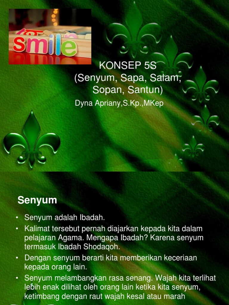 Budaya 5S: Senyum, Sapa, Salam, Santun | PDF
