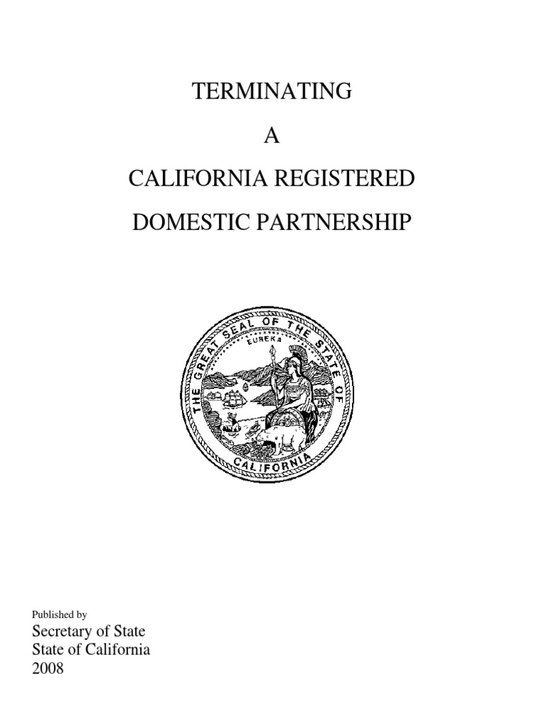 Terminating A California Registered Domestic Partnership: Secretary of ...