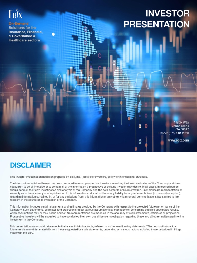 EBIX Investor Presentation Web PDF | PDF | Software As A Service ...