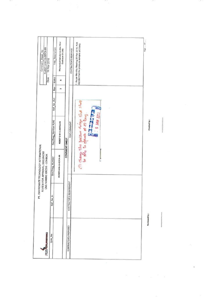 Contoh Comment Sheet | PDF