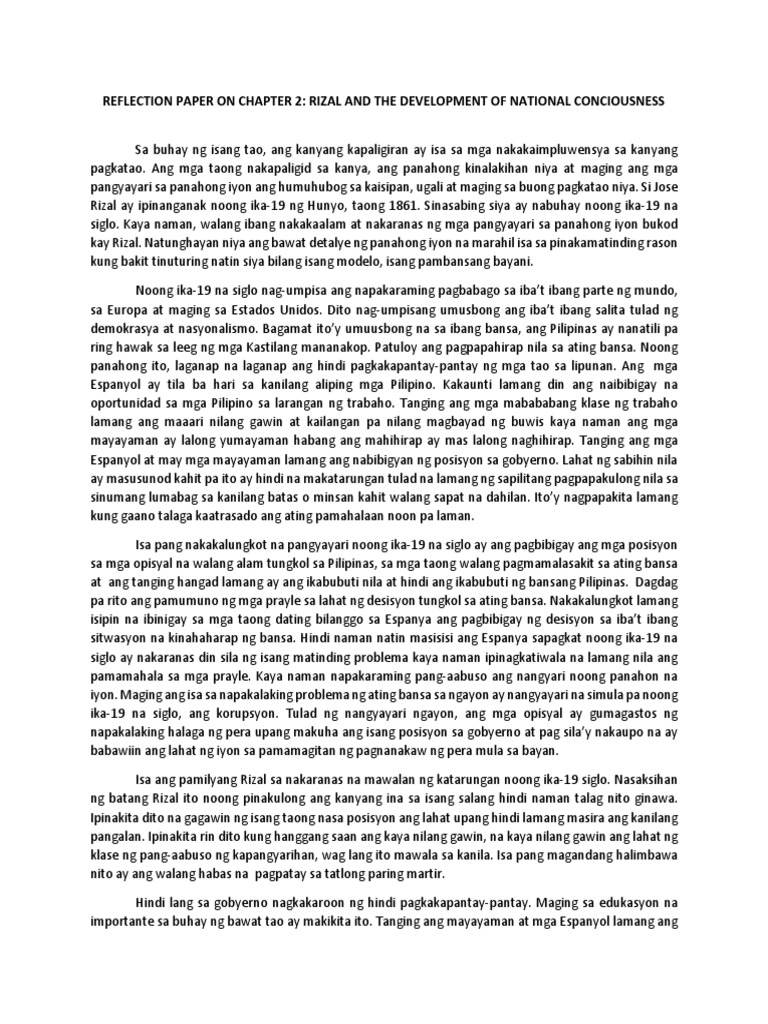 Reflection Paper On Chapter 2 | PDF