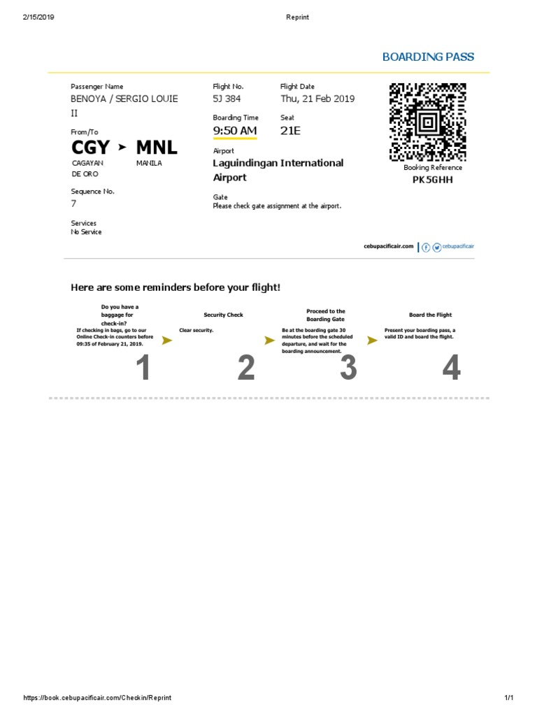 Boarding Pass CDO To MLA Feb21 | PDF | Aviation | Airlines