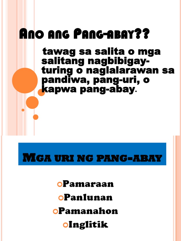 Pang Abay | PDF
