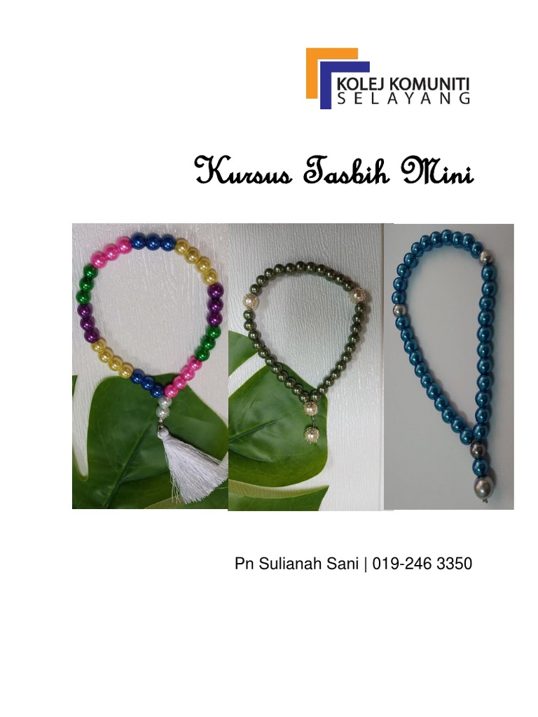 Panduan Membuat Tasbih Mini | PDF