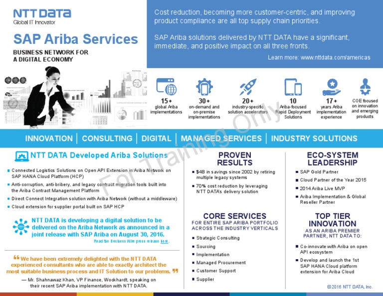 For Training Only: SAP Ariba Services | PDF | Cloud Computing | Sap Se