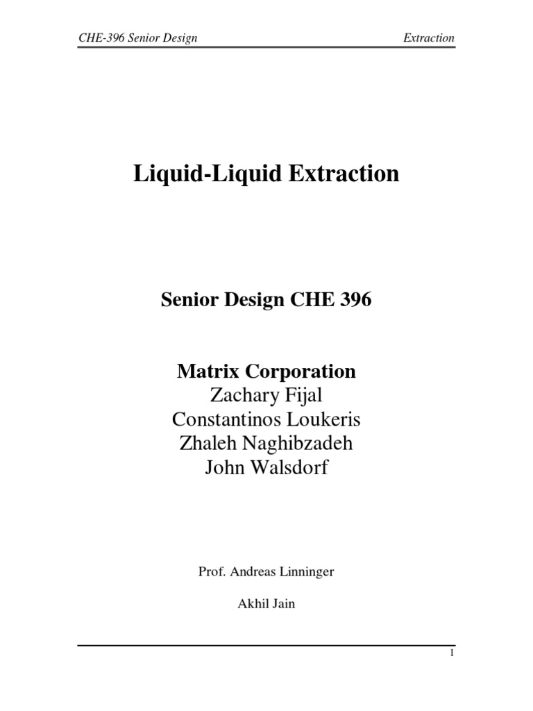 Liquid Liquid Extraction | PDF | Solubility | Solution