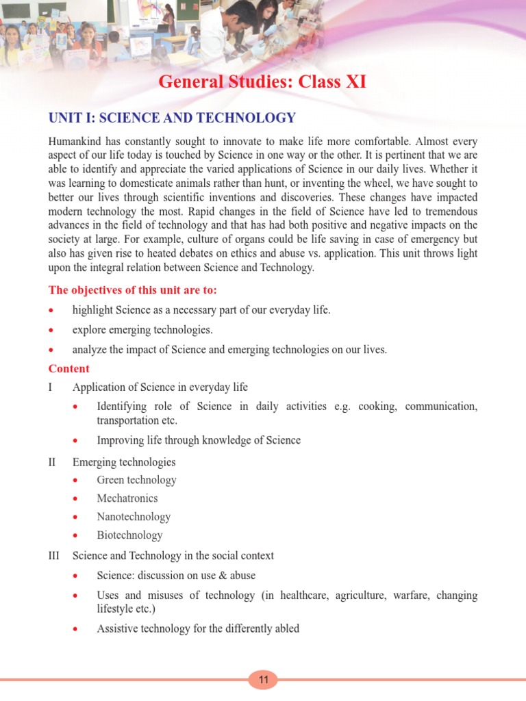 general studies project CBSE class 11 | Sustainability | Technology