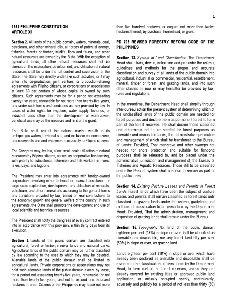Land Classification Readings | PDF | Lease | Classified Information