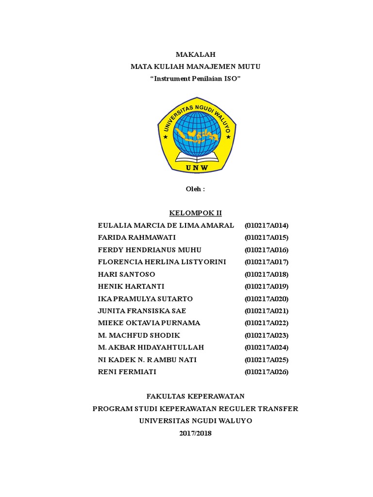 Instrumen Penilaian Iso | PDF