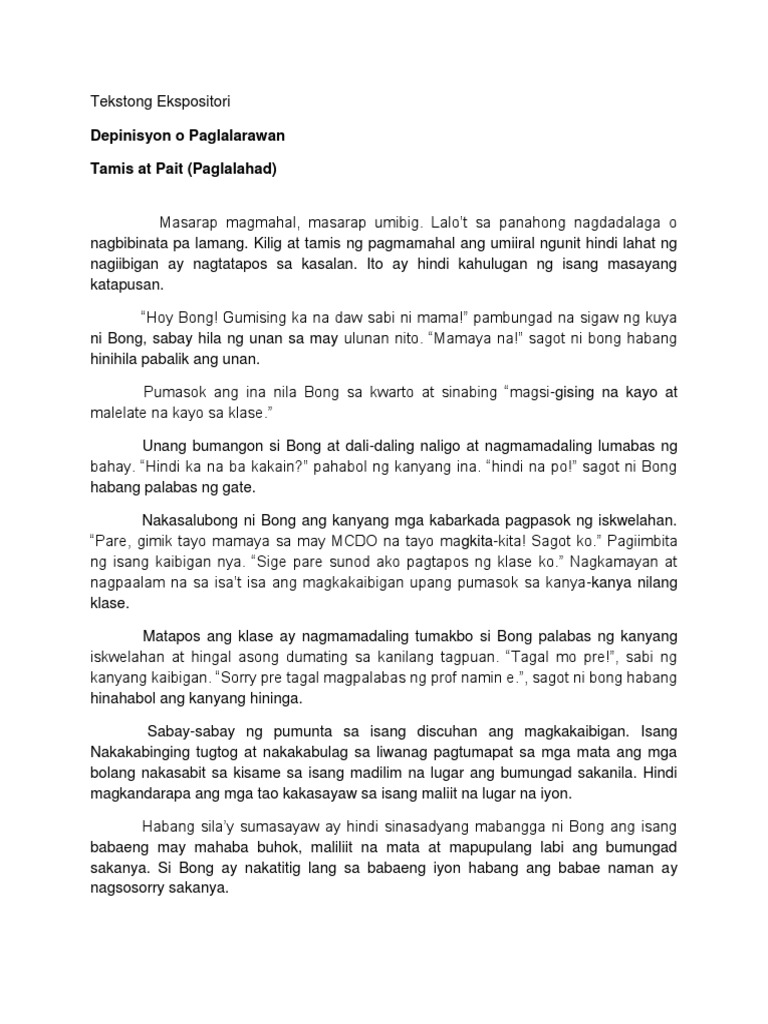 Tekstong Ekspositori | PDF
