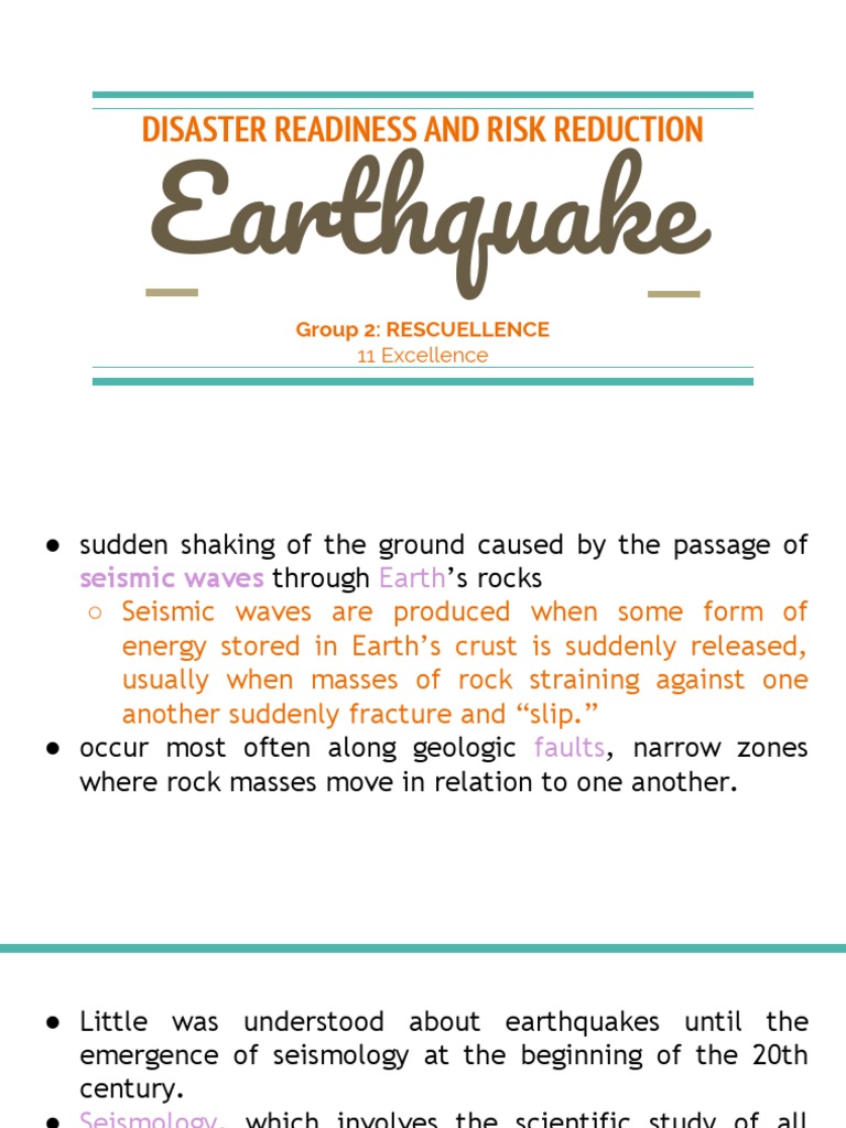 DRRR Earthquake | PDF | Earthquakes | Fault (Geology)
