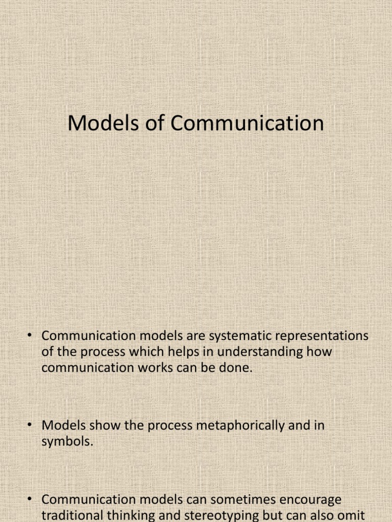 Models of Communication | PDF | Aristotle | Communication