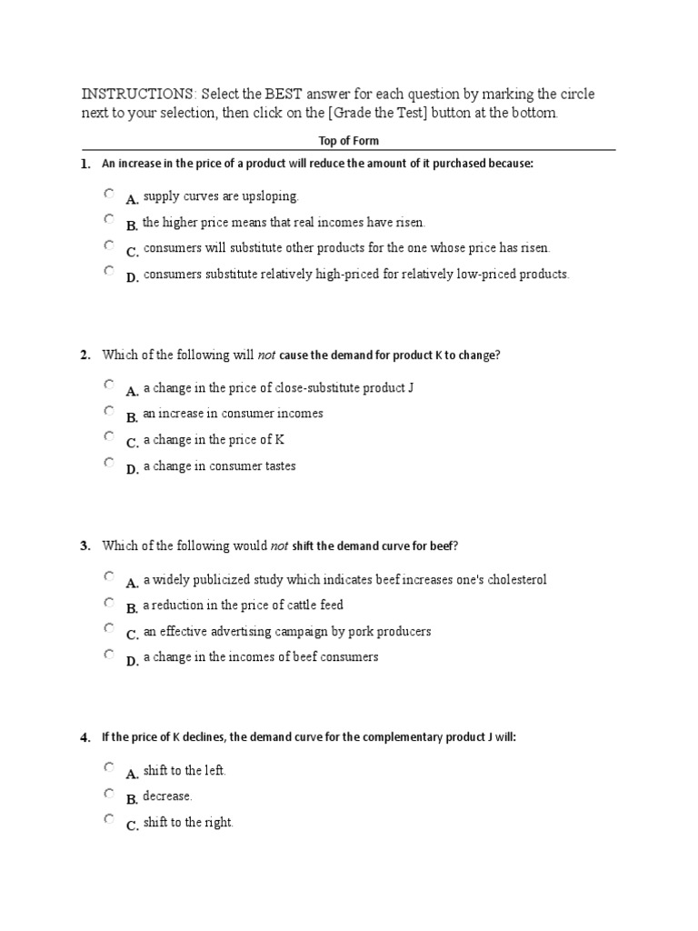 Instructions | PDF | Supply And Demand | Supply (Economics)