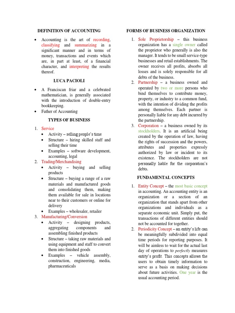 Recording Classifying Summarizing: Sole Proprietorship | PDF | Audit ...