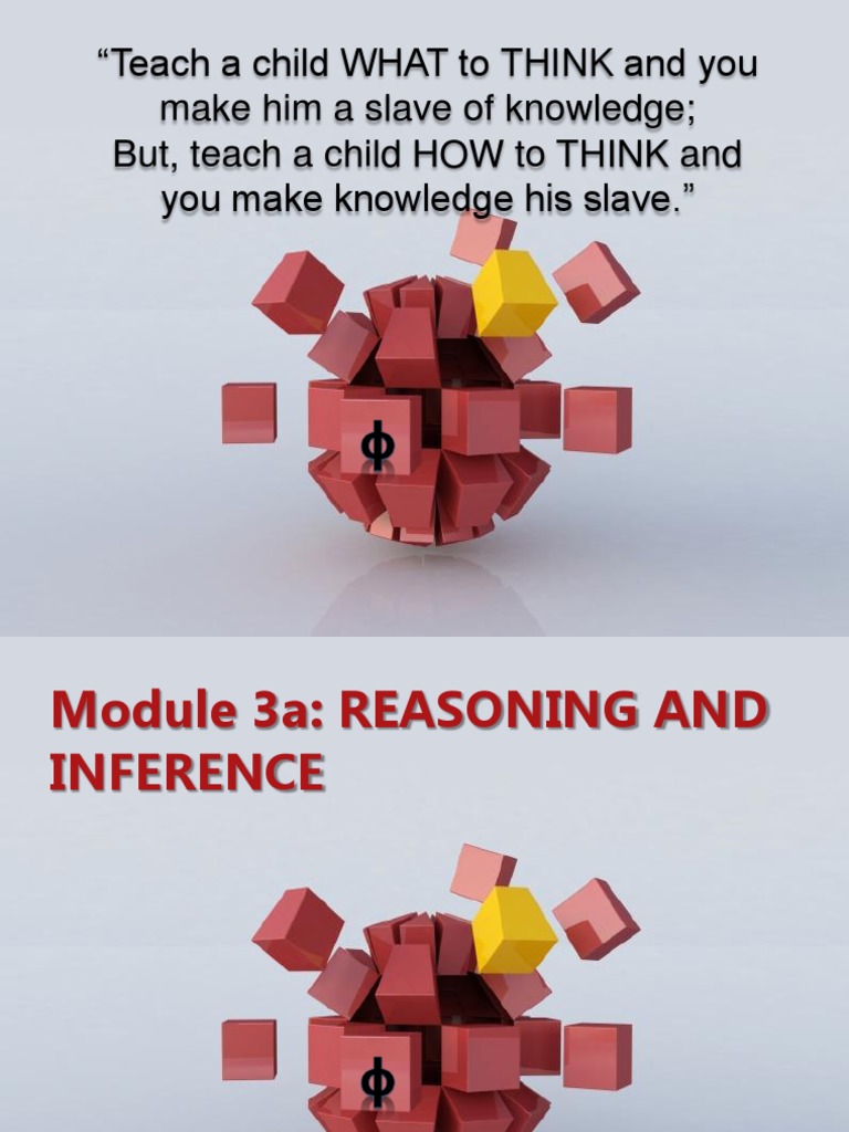 LOGIC Module 3 Inference | PDF | Inference | Reason