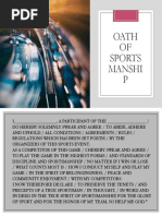 Oath of Sportsmanship | PDF | Oath Of Office | Sports