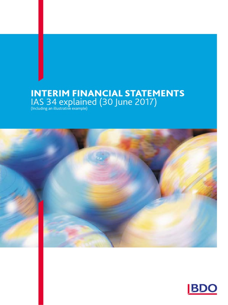 Interim Financial Statements: IAS 34 Explained (30 June 2017) | PDF ...
