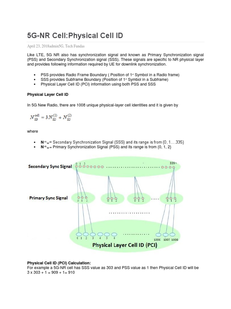 5G-NR Cell Physical Cell ID | PDF