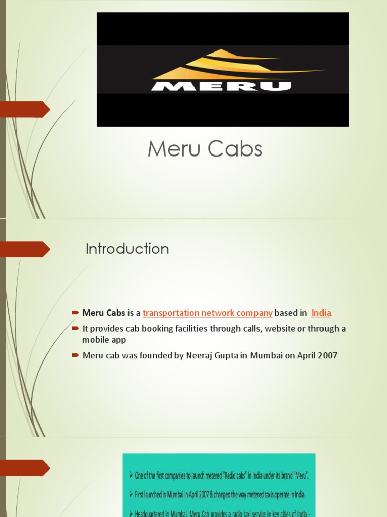 Meru Cabs | PDF