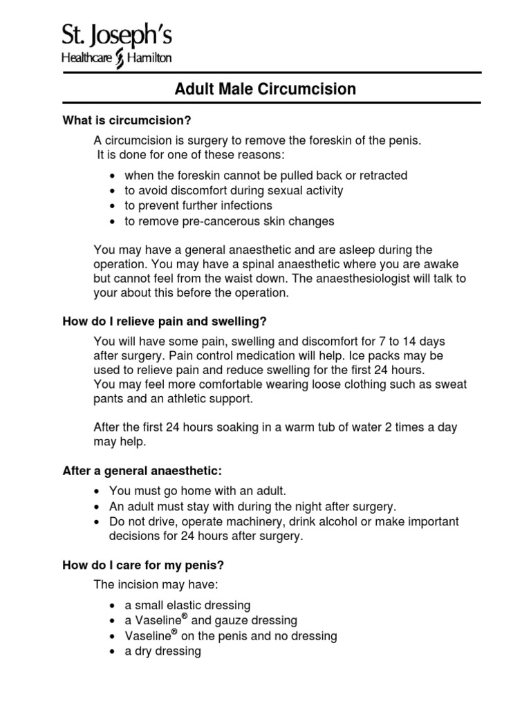 Adult Male Circumcision | PDF | Surgery | Circumcision