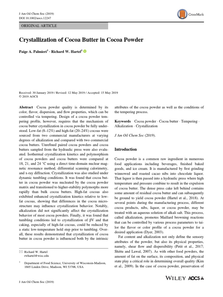 CB Cocoa Powder | PDF | Differential Scanning Calorimetry | Chocolate