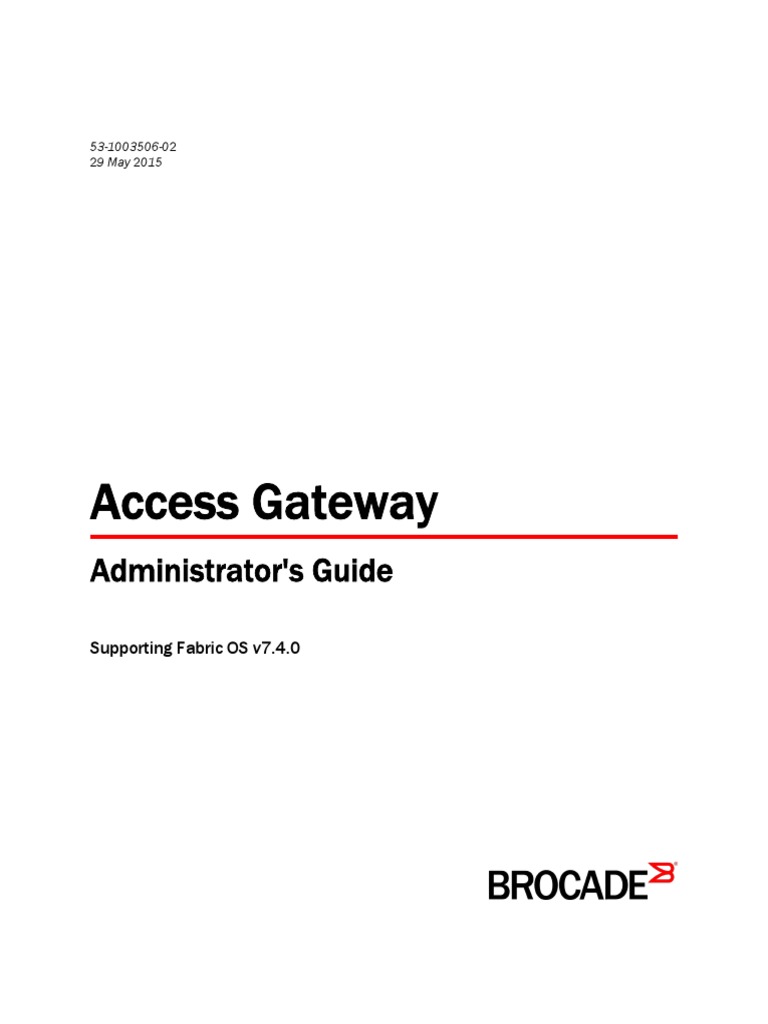 Access Gateway - Admin Guide | PDF | Network Switch | Computer Network