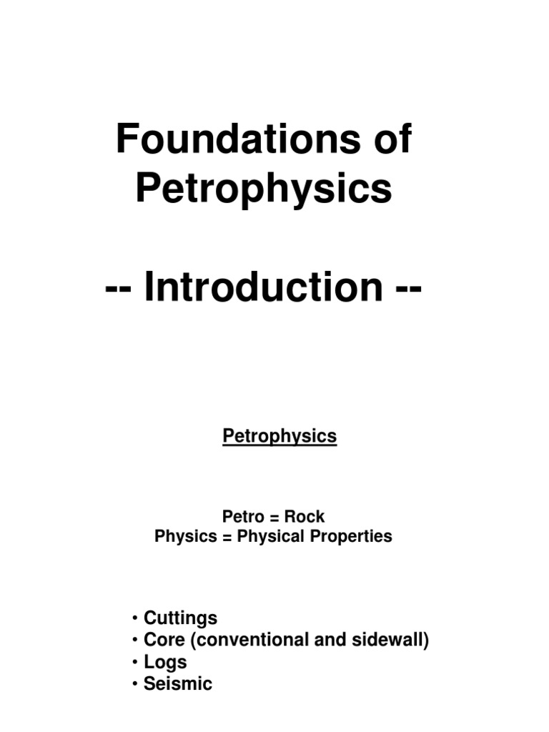 Petrophysics Intro | PDF | Permeability (Earth Sciences) | Porosity