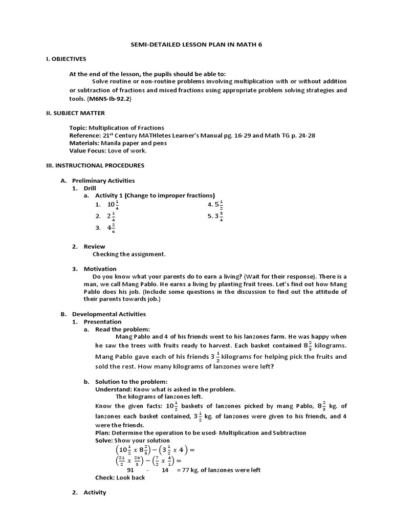 Solving Routine and Non-Routine Fraction Problems: A Lesson on ...