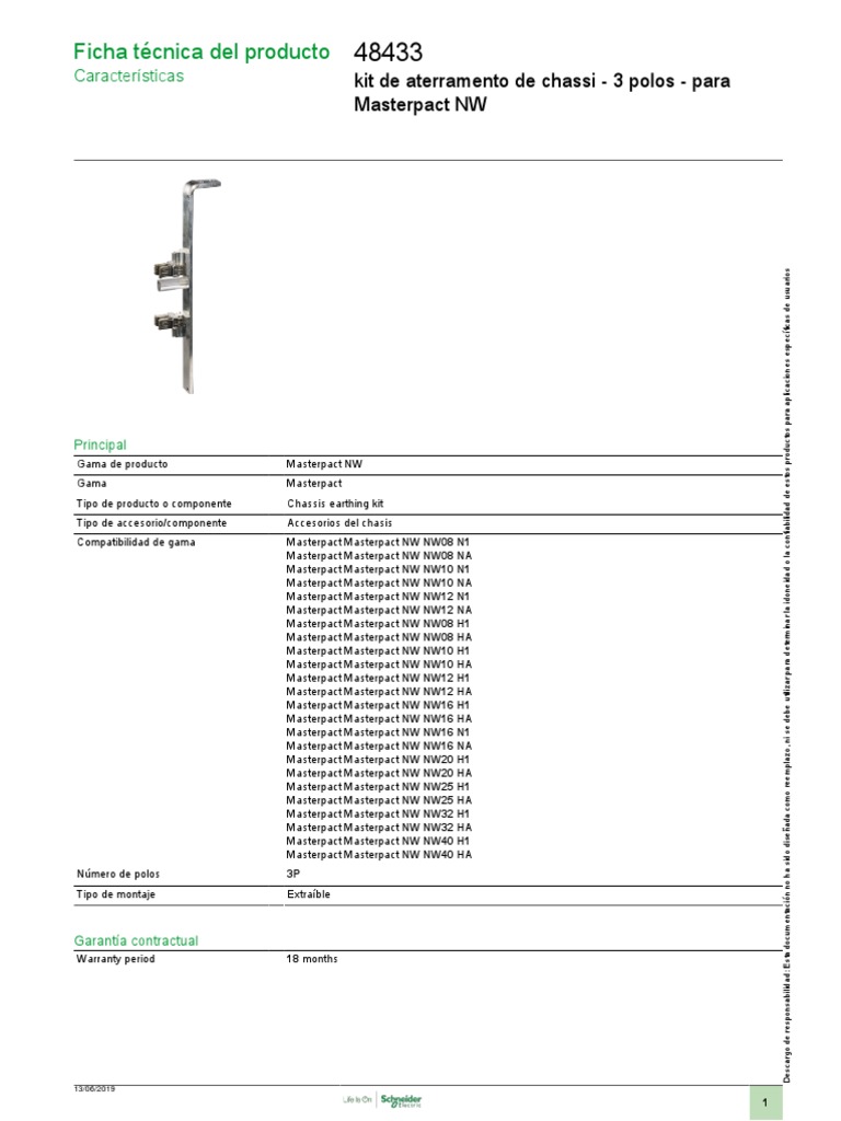 Kit de Aterrizaje Chasis 3 Polos Masterpact | PDF | Ingeniería ...