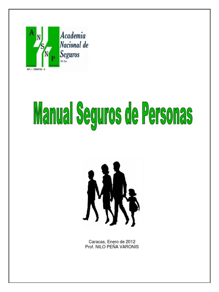 Manual de Seguros de Personas | PDF | Póliza de seguros | Reaseguro