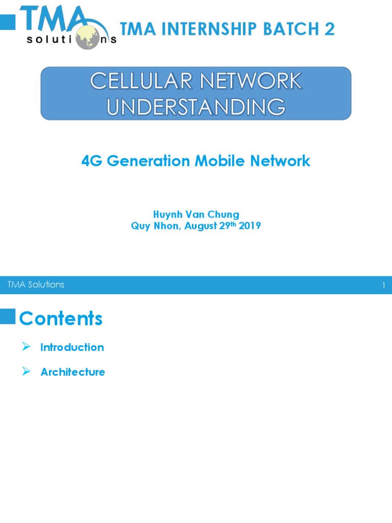 Cellular Network Understanding: Tma Internship Batch 2 | PDF
