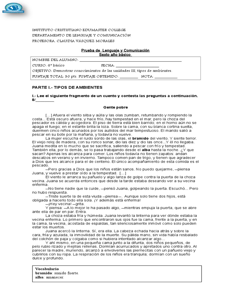 Prueba 6 Basico Pdf