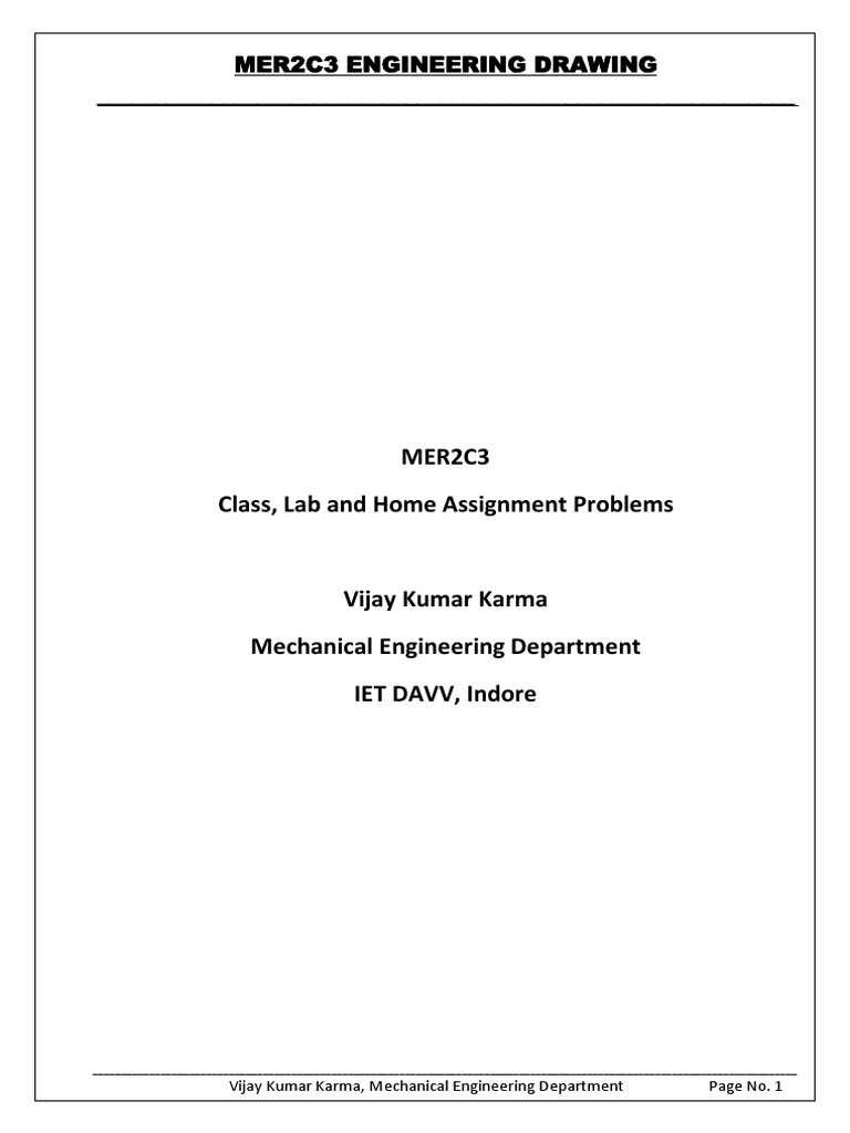 Engineering Drawing Assignments Guide | PDF | Ellipse | Circle