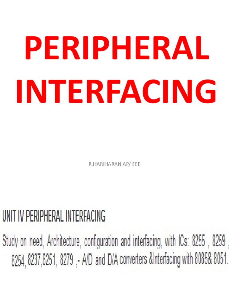 Unit Iv 8051 Microcontroller Interfacing Readonly Ppsx Pdf Office
