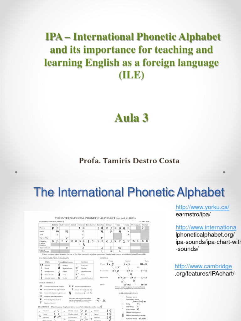 Learn the IPA for Accurate English Pronunciation | PDF | English ...