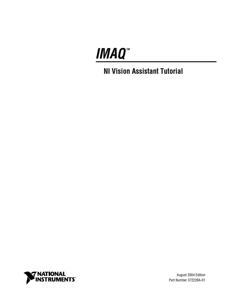 NI Vision Assistant Tutorial PDF | Download Free PDF | Optical ...