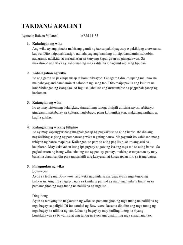 Takdang Aralin 1 | PDF