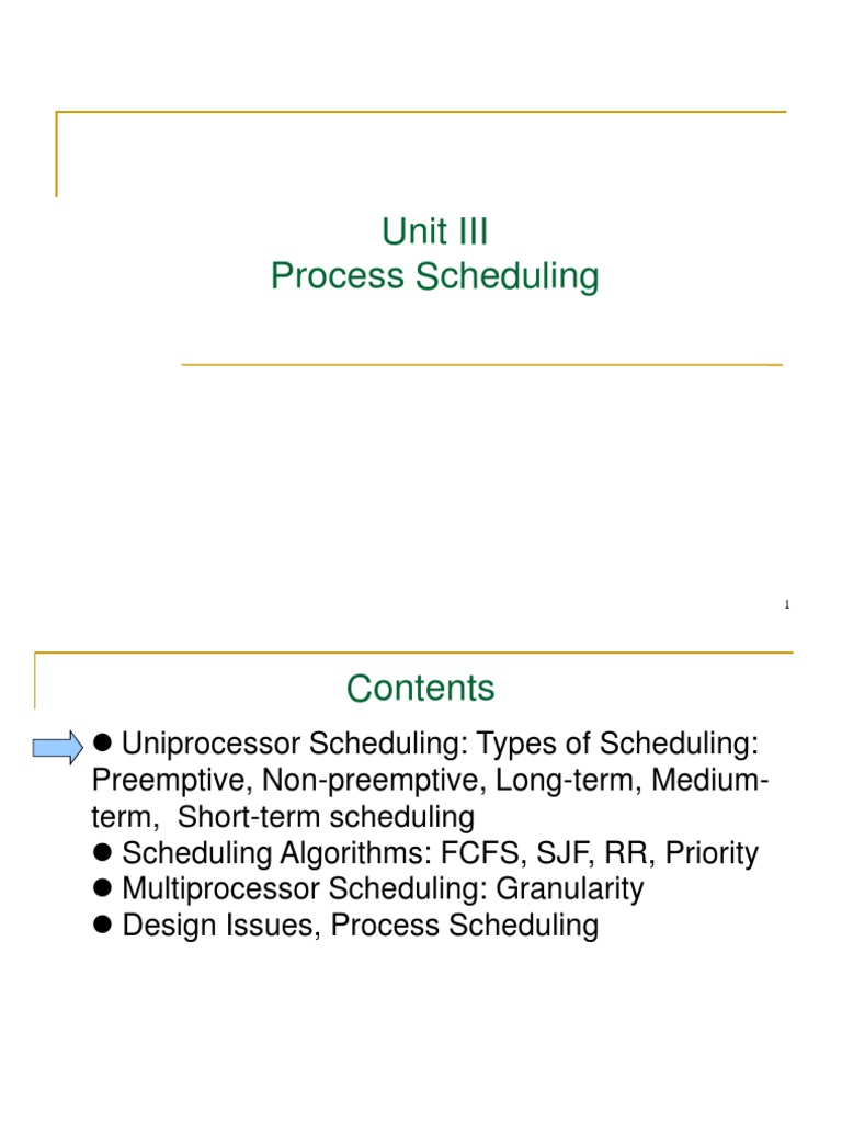 Os Unit III 2018 Ars | PDF | Scheduling (Computing) | Parallel Computing