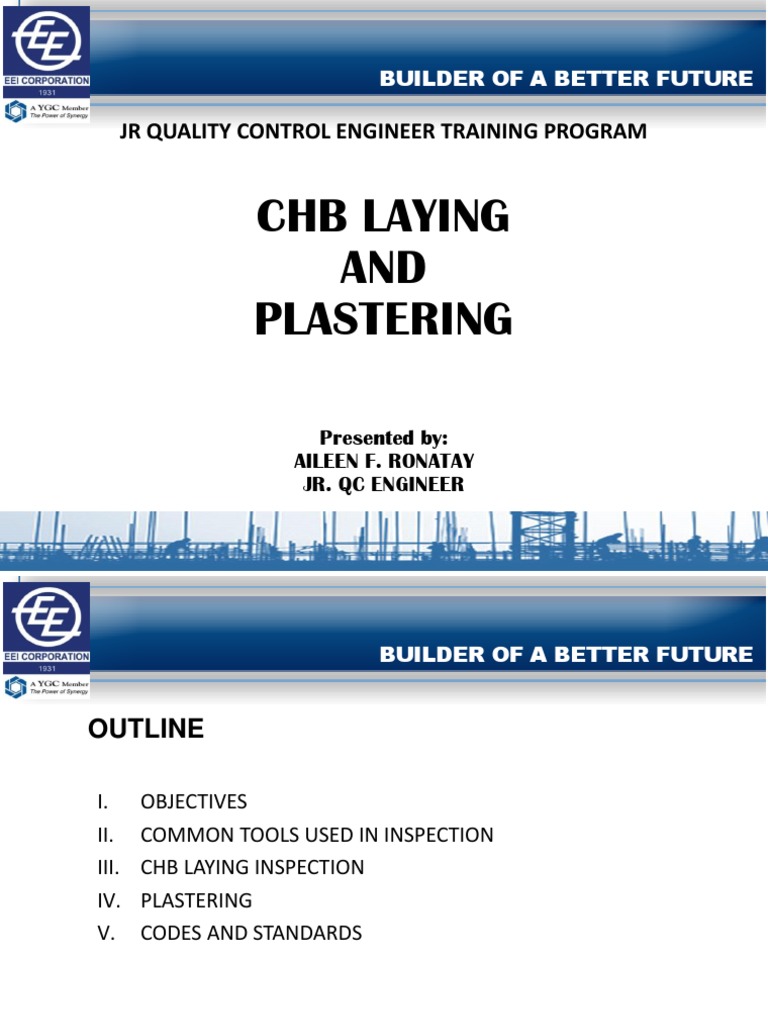 Afronatay - CHB Laying & Plastering | PDF | Masonry | Concrete