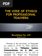 Resolution No. 435 Code of Ethics | PDF | Teachers | Philippines