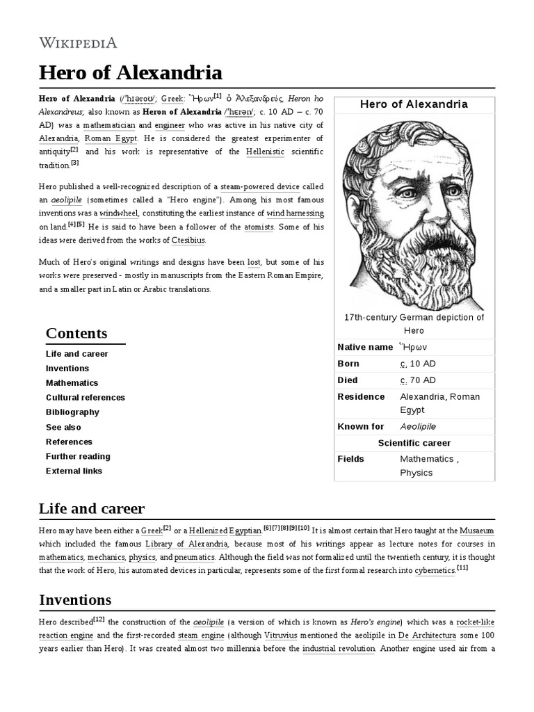 Hero of Alexandria PDF | PDF | Nature
