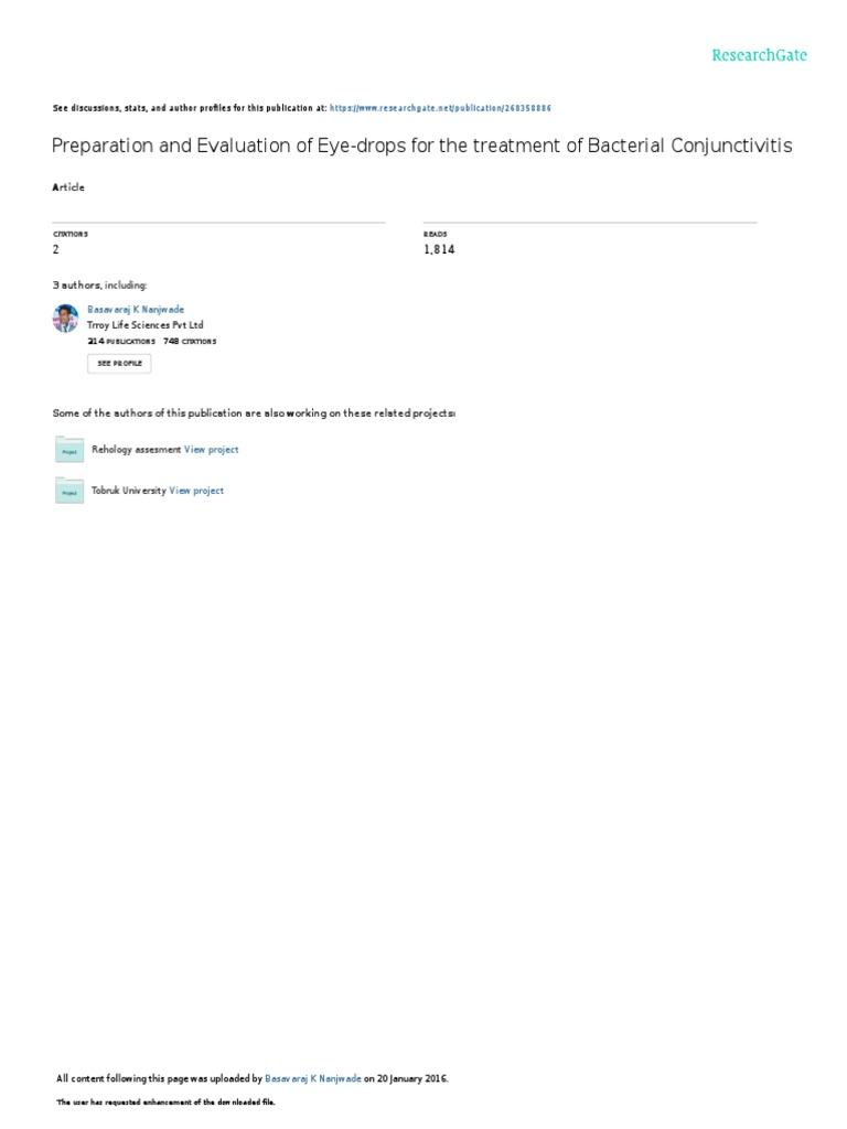 Ciprofloxacin-Dexamethasone Eye Drops | PDF | Pharmaceutical ...