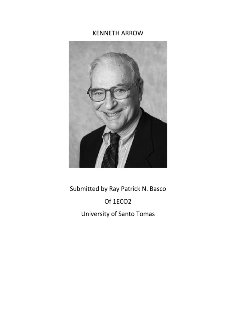 Kenneth Arrow Econ | PDF | Economic Theories | Economics