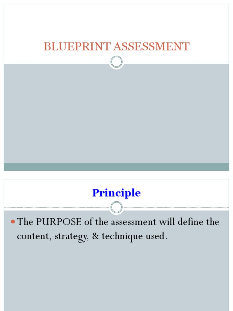 Blueprint Assessment.1 | PDF | Educational Assessment | Curriculum