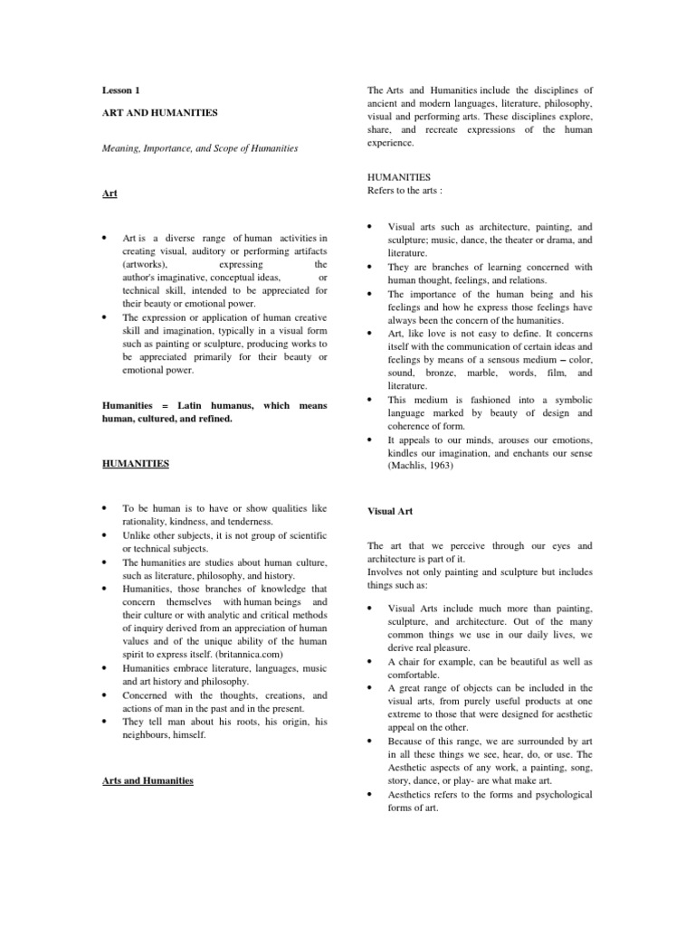 Art and Humanities | Download Free PDF | Humanities | Dances